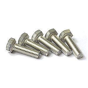 M3x6 Stainless Steel Hex Head Screws/Bolts,Full Thread,Pack of 50-Piece
