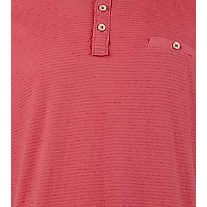 Tommy Bahama Men's Schooner Stripe Short Sleeve Henley T-Shirt (New Red Sail, X-Large, XL)