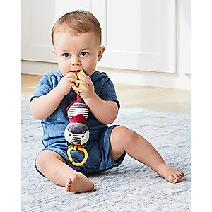 Skip Hop Bandana Buddies Baby Activity Chime & Teether Stroller Toy, Zebra