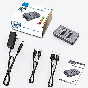 ACASIS NVMe M.2 Duplicator Dual-Bay Offline Clone USB C to NVME Docking Station for M2 SSD M Key Hard Drives Enclosure (Dual-Bay)
