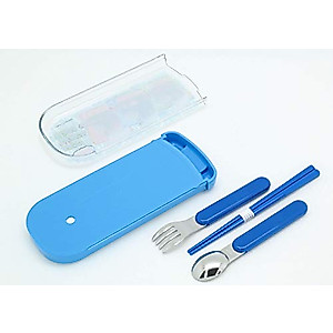 オーエスケー OSK CT-20 Lunch Box, Sliding Lid Trio, Thomas the Tank Engine (Chopsticks, Spoon, Fork, Easy to Open and Close), Made in Japan, Dishwasher Safe