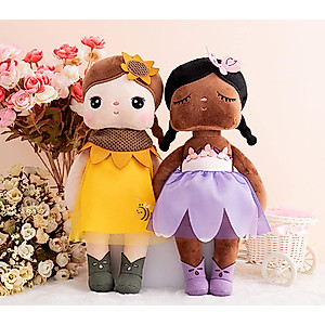 HWD 13'' Soft Stuffed Girls Dolls, Kawaii Plush Toys Gifts for Kids, Toddler, Birthday, Valentines, Christmas (Purple)