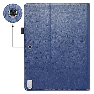 Bige for Latitude 7320 Detachable Case,PU Leather Folio 2-Folding Stand Cover for Dell Latitude 7000 7320 Detachable 13" 2-in-1 (2021) Tablet (Not fit Other Dell Laptop),Dark Blue