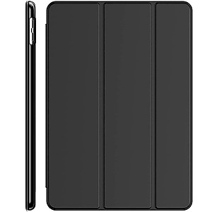 PWR UP iPad 10.2 inch Case (Works with iPad 9th Gen/8th Gen/ 7th Gen [2021/2020/2019]), Slim-line Hard Shell Protective Folio Case with Smart Wake/Sleep Cover and Stand Cover | Sleek Matte Black Color