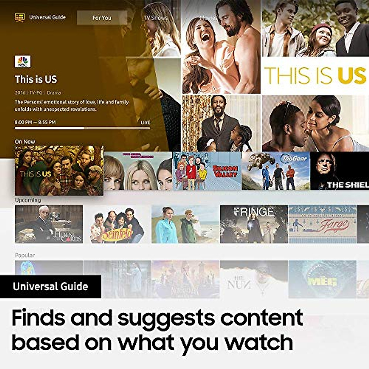 SAMSUNG UN55RU7100FXZA Flat 55-Inch 4K UHD 7 Series Ultra HD Smart TV with HDR and Alexa Compatibility (2019 Model)