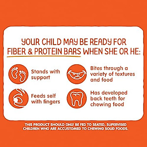 Happy Tot Organics Fiber & Protein Soft-Baked Oat Bars Organic Toddler Snack Banana & Carrot, 0.88 Ounce Bars, 5 Count Box (Pack of 6)
