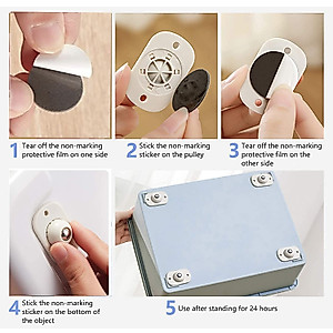 4Pcs Mini Casters Wheels Self Adhesive Swivel Wheels Stainless Steel Paste Universal Wheel with 360 Degree Rotation Sticky Pulley for Bins Bottom Storage Box Furniture Trash Can Small Furniture