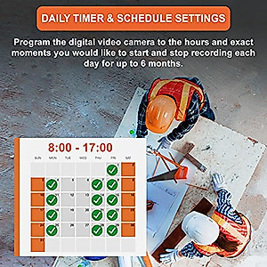 Rexing TL1 Time-Lapse Camera 2.4” LCD 1920x1080 Full HD Video 110° Wide-Angle Lens 6 Month Battery Life 2W White LED Loop Recording, Storage up to 512GB For Photography,Construction,Nature Observation