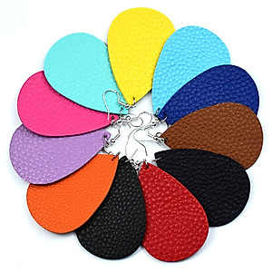 ZAIONE Solid Faux Leather Sheets: Grain Colors Leather 20Pcs 8x6 Inch Plain Texture Leather Black Red White PU Bundle for Earring Bows Crafts