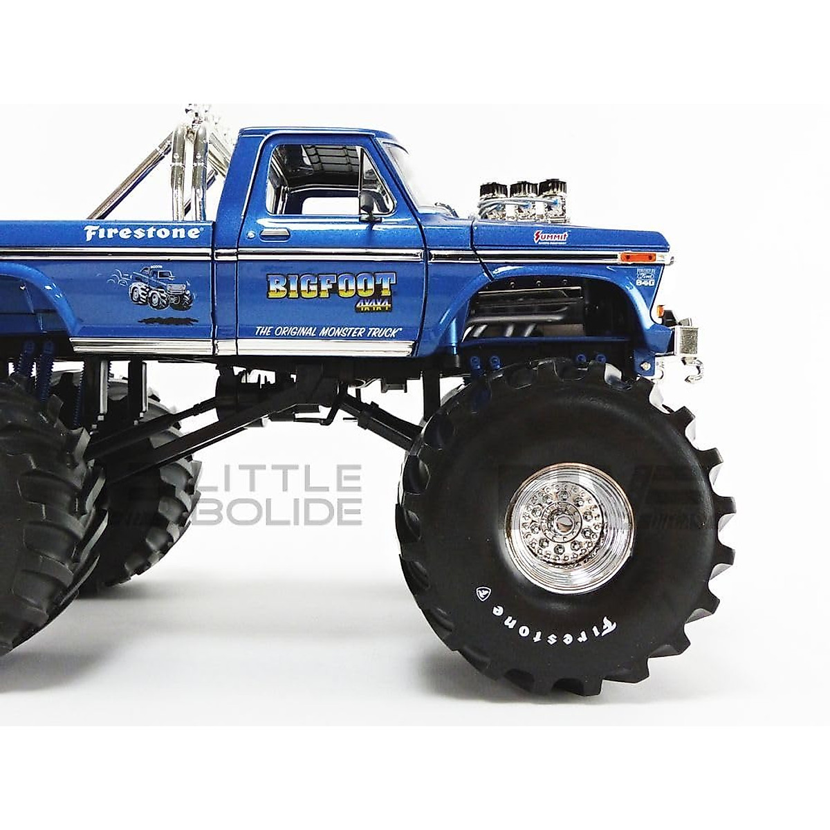 Kings of Crunch - Bigfoot #1-1974 Ford F-250 Diecast Monster Truck with 66-Inch Tires in 1:18 Scale
