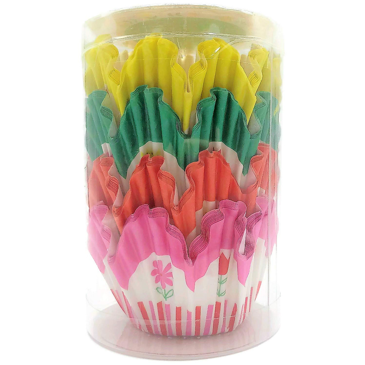 Meri Meri Spring and Easter Floral Scalloped Cupcake Liner Cases, 48 Count