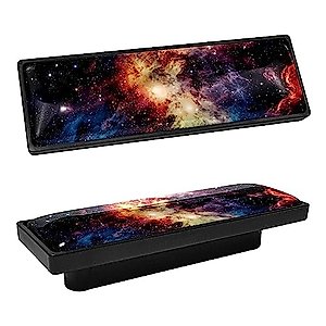 4 Pack 3.6In Double Holes Handles Pulls, Galaxy Planet Print Decorative Kitchen Cabinet Dresser Drawer Closet Cupboard Door Handles Pulls for Home Bedroom Bathroom