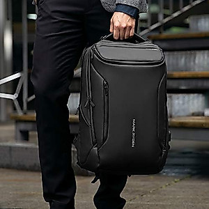 MARK RYDEN Business Backpack for Men, Waterproof High Tech Backpack with Sport Car Shape Design and USB Charging Port, Travel Laptop Backpack Fits 17.3 Inch Notebook (YKK-3 Pocket)