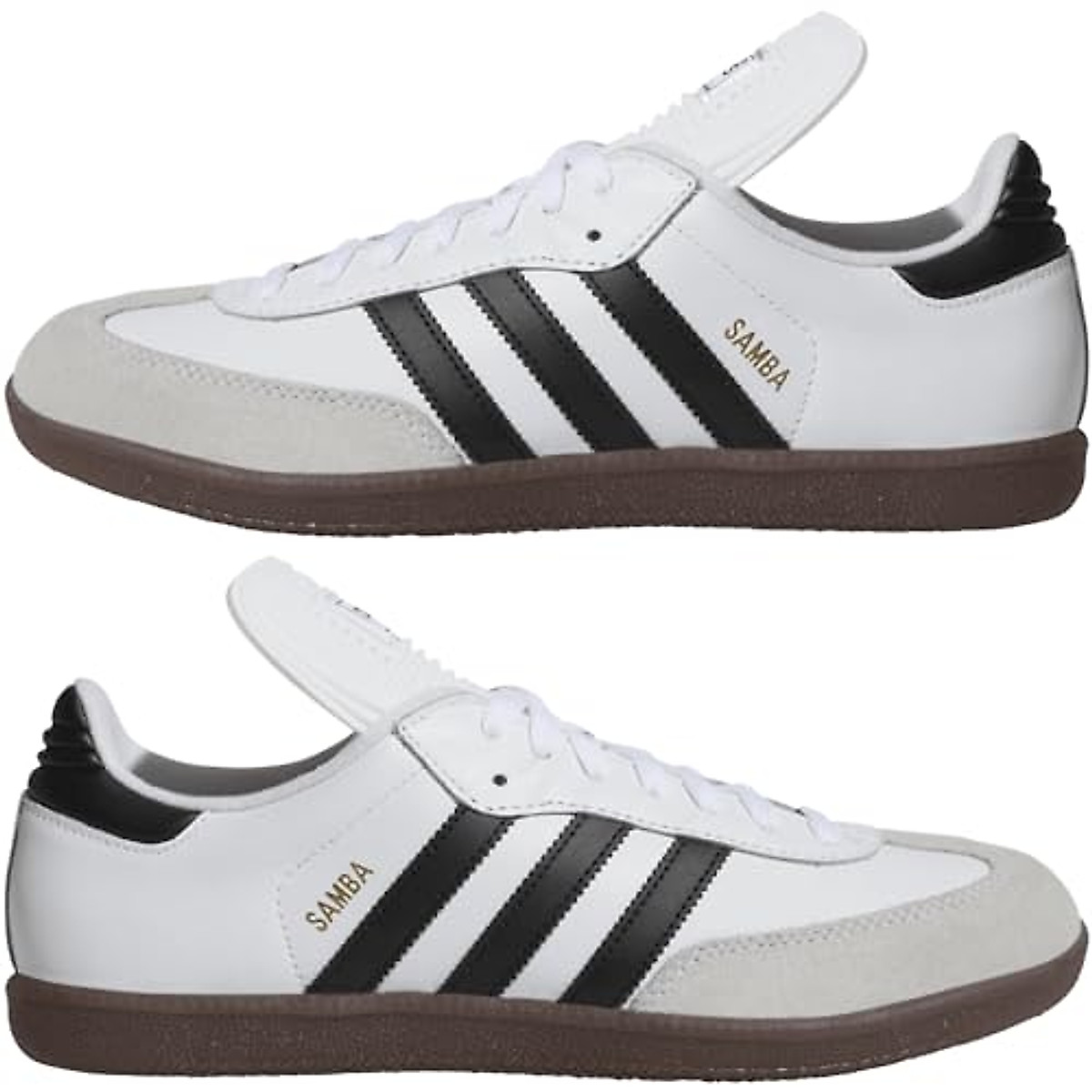 adidas Men's Samba Classic Running Shoe,white/black/white, 10.5 M US