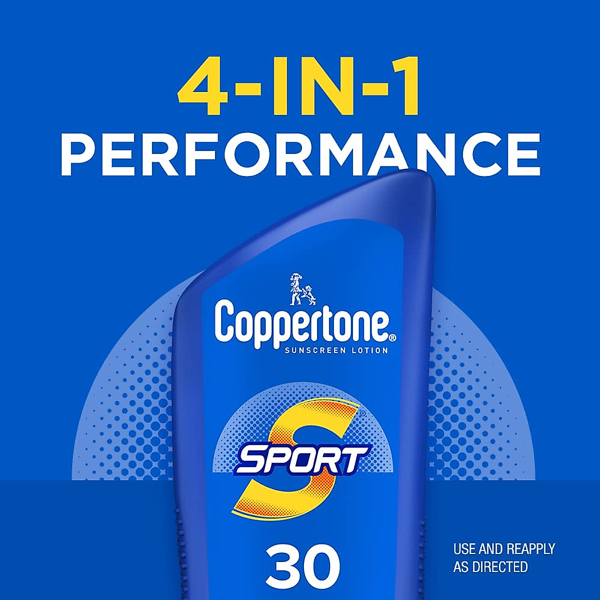 Coppertone Sport Sunscreen Lotion SPF 30, Water Resistant Body Sunscreen, Broad Spectrum SPF 30 Sunscreen, Bulk Sunscreen Pack, 7 Fl Oz Bottle, Pack of 2