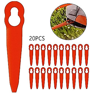 TECKEEN 20 Pack Lawn Cutter Plastic Blades Replacement for STIHL FSA 45 Cordless Strimmer Grass Trimmer Lawn Cutter