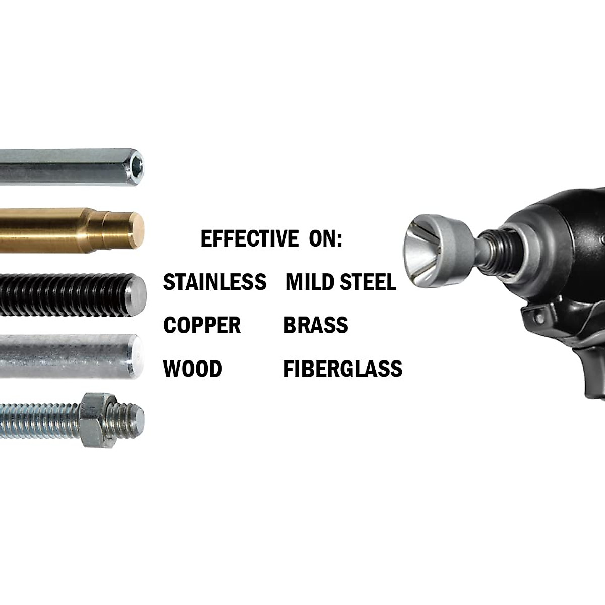 CONQUER Tools 2PCS Deburring Chamfer Tool Set, Deburring External Drill Bit, Countersink Drill Bit for Fit 1/8"-3/4"(3mm-19mm)