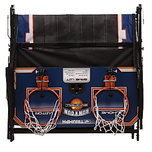 Triumph Sports Run n Gun Arcade Basketball Shootout Game Fully and Semi Assembled Out of The Box Fold Out and Play! Folds 100% Flat for Complete Storage Fully Portable, Play Inside or Outside