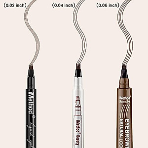 iMethod Eyebrow Pen - Upgrade Eyebrow TattooPen, Eyebrow Makeup, Long Lasting, Waterproof and Smudge-proof, Brown