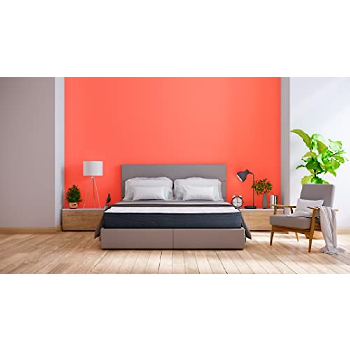 Swiss Ortho Sleep, 12" Inch Memory Foam and Innerspring Hybrid Medium-Firm Plush Mattress/Bed-in-a-Box/Pressure Relieving Bliss, Full White