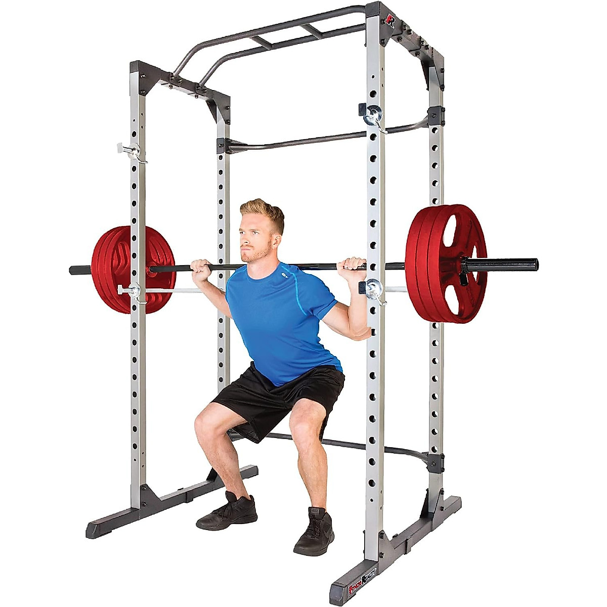 Fitness Reality Squat Rack Power Cage with | Optional Lat Pulldown & Leg Holdown Attachment | Squat and Bench Rack Combos| Super Max 810 XLT |