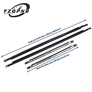 YZQPNB Weatherstrip Window Molding Trim Seal Belt Compatible with Toyota FJ Cruiser 2007-2014 Front Rear Left Driver & Right Passenger Side Door Outside Belt Black