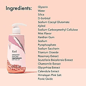 Rael Toothpaste for Sensitive Teeth - Fluoride Free Toothpaste, Himalayan Pink Salt, Sweet Mint Flavor, Clean Ingredients, Fresh Breath, Oral Care, Cruelty Free (1 Pack, Pump)