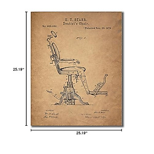 Dentist Patent Wall Art Prints - Set of 6 Vintage Replica Photos