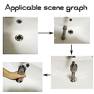 JTWKING Tub Drain Remover & Basin Wrench, Dual Ended Ratchet Wrench Use to Install and Remove Most Bath and Shower Drains and Closet Spuds Square Plastic Toilet Seat Nuts