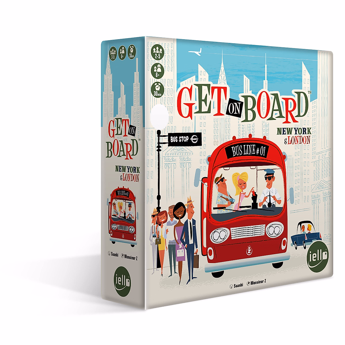 IELLO: Get On Board: New York & London, A Flip & Write Game, Clever & Original, 30 Minute Play Time, 2 to 5 Players, for Ages 8 and Up