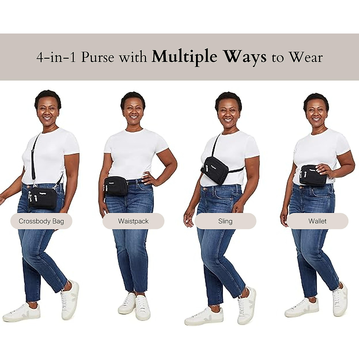 Baggallini womens Triple Zip Bagg cross body handbags, Midnight Blossom, One Size US