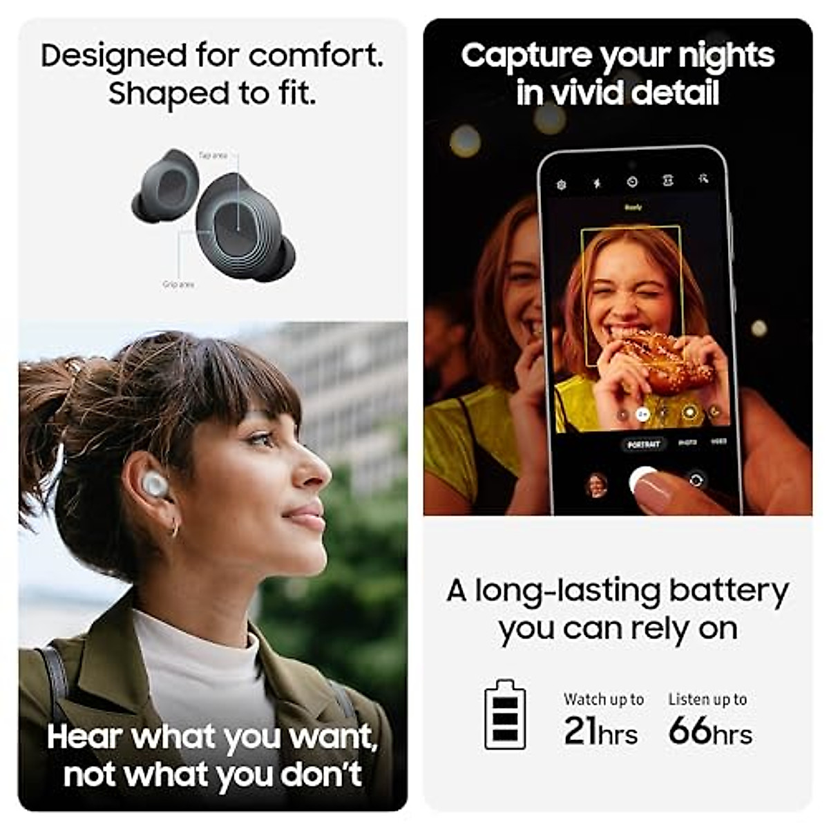 SAMSUNG Galaxy S23 FE Cell Phone (Mint) + $49.99 Buds FE (Graphite) 128GB Unlocked Android Smartphone w/Long Battery Life and True Wireless Bluetooth Earbuds w/Wing Tip Design, US Version, 2023
