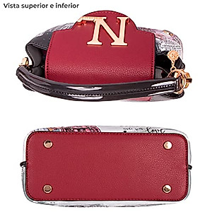 Nicole Lee Crossbody Shoulder Evening Bag Women - Colorful Snake Printed Vegan Leather Messenger Bag Strap Clutch Small Fashion Print (Sara is Soft but Strong)