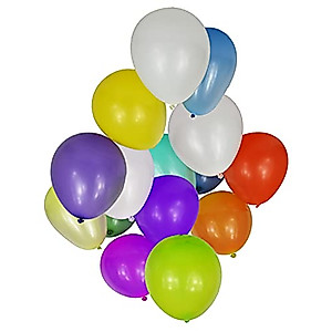 Set of 100 Black Duck Brand Balloons – 12 Inch Latex/Rubber– Assorted Colors Red-Blue-Green-Purple-Orange-Yellow-White Balloons