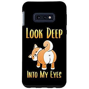Galaxy S10e Funny Shiba Inu Uni Dog Look Deep Into My Eyes Japan Case