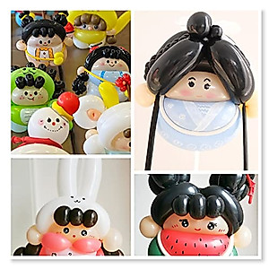 210pcs 260 Black Long Balloons - Long Balloons for Balloon Animals, Twisting Balloons for Balloon Garland, Skinny Latex Balloons for Birthday Wedding Festival Clowns Party Decorations