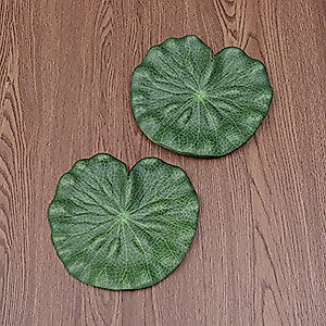 PRETYZOOM 10pcs Artificial Lily Pads Simulation Foam Lotus Leaf Floating Lily Pads for Fish Tank Pond Pool Decor (15cm)