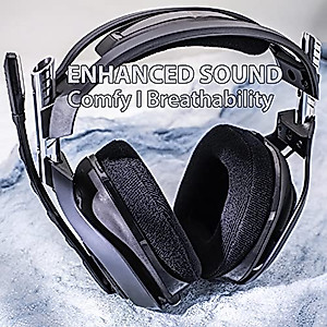 A40 TR Earpads - Replacement Ear Cushions Compatible with Astro A40 tr Headset I A40 TR Mod Kit/A40 Accessories/Headband/Microphone Foam (Soft Velour)