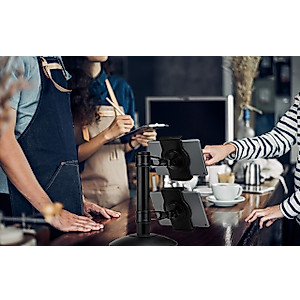 Dual Tablet Mount - CTA Quick-Connect Dual Tablet Mount with Height-Adjustable Arms for iPad Air 1-4, and Tablets up to 10” in Length (PAD-QC2M)