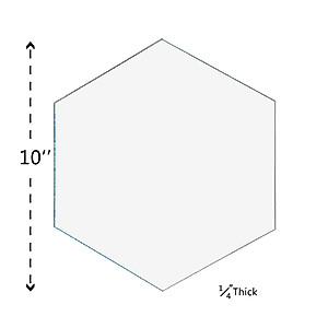 Marketing Holders 10” Hexagon DIY Table 6 Sided Wedding 1/4" Thick, .220 or .236 6MM Birthday Parties Place Card Holders Clear Acrylic Sign Cake Topper Guestbook Alternative Seating Chart Display