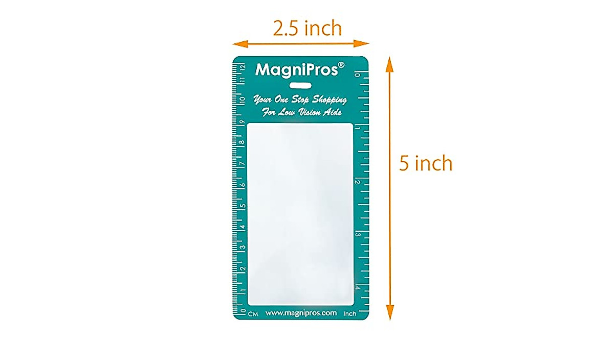 MAGDEPO 3X Magnifier Bookmark Ruler - Compact Reading Aid