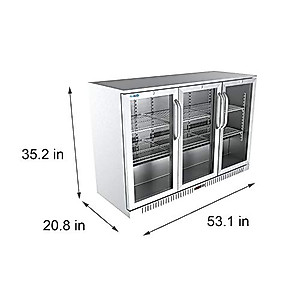 KoolMore BC-3DSW-SS Refrigerator, Triple Door, Stainless Steel