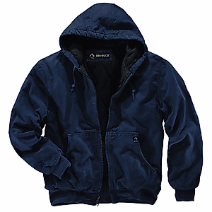 Dri-Duck Men's 5020 Cheyenne Hooded Work Jacket, Navy, Medium