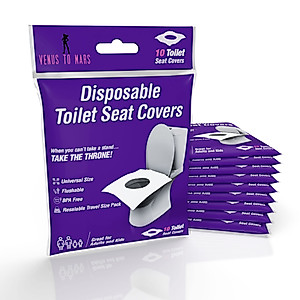 100 Toilet Seat Covers Disposable – XL Flushable Toilet Seat Covers for Kids, Toddlers and Adults Use for Travel, Potty Training, Airplane, Public Bathroom, Road Trips and More. (100 Pack)