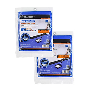 ROLLINGDOG Paint Drop Cloth - Heavy Duty and Reusable Paint Drop Cloth for Painting,Furniture & Floor Protection(Size 9 x 12 Ft - Pack of 2)