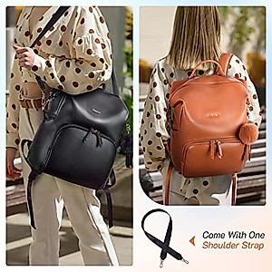 Missnine Backpack Purse for Women Fashion Leather Backpack for School Travel Large Ladies Shoulder Bags with Tassel