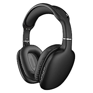 HyperGear Vibe Wireless Bluetooth Headphones with Mic, Noise Isolating Fit, Memory Foam Ear Cup & Quick paring for Travel, Home Office, Online (Black)