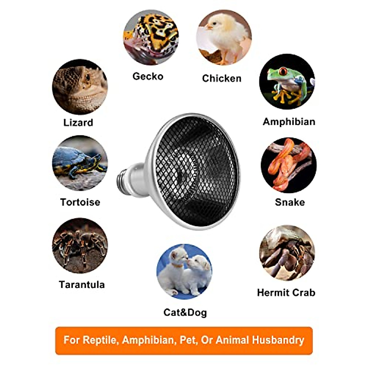 C-Raptile Deep Heat Projector 100W Infrared Reptile Heat Lamp Bulbs Reptile Light