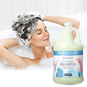 Ginger Lily Farms Botanicals Moisturizing Shampoo for All Hair Types, Island Tranquility, 100% Vegan & Cruelty-Free, Green Tea Lemongrass Scent, 1 Gallon (128 fl oz) Refill