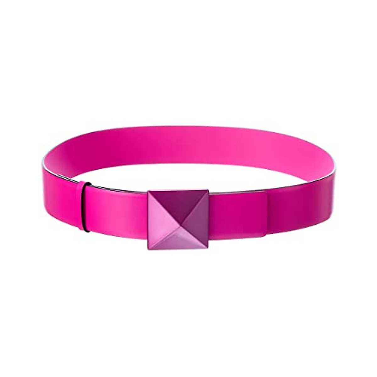 Valentino Roman One Stud 40Mm Leather Belt, 75, Pink